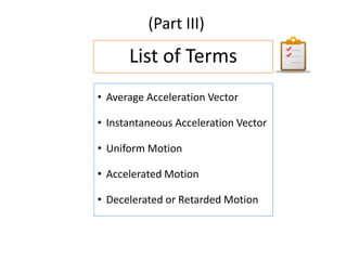 3 motion of a particule in a plane (part iii) | PPT