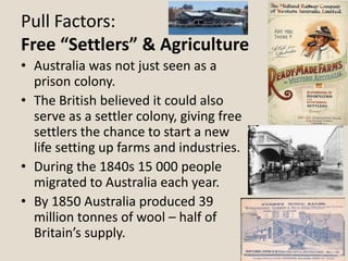 Movement of people to australia pre 1900 | PPTX