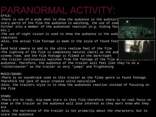 Analysis of 3 movie trailers | PPT