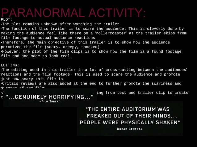 Analysis of 3 movie trailers | PPT