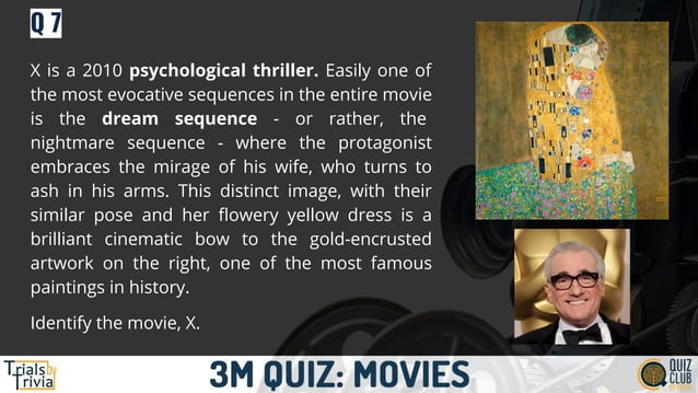 Trials by Trivia: 3M Quiz (Movies, Mythology, and Memes) | PDF | Movies ...