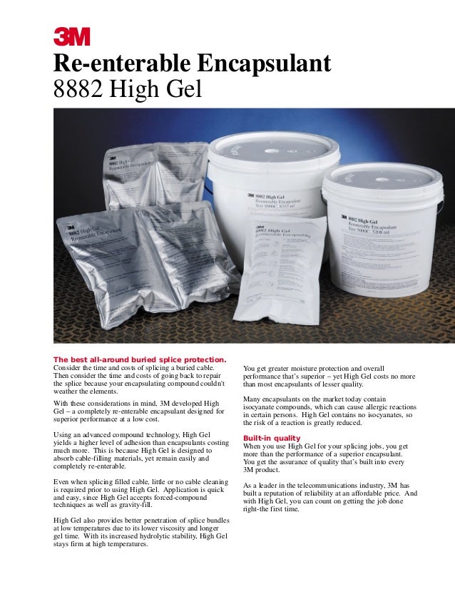 3M Scotchcast 8882 Re-enterable Gel Resin