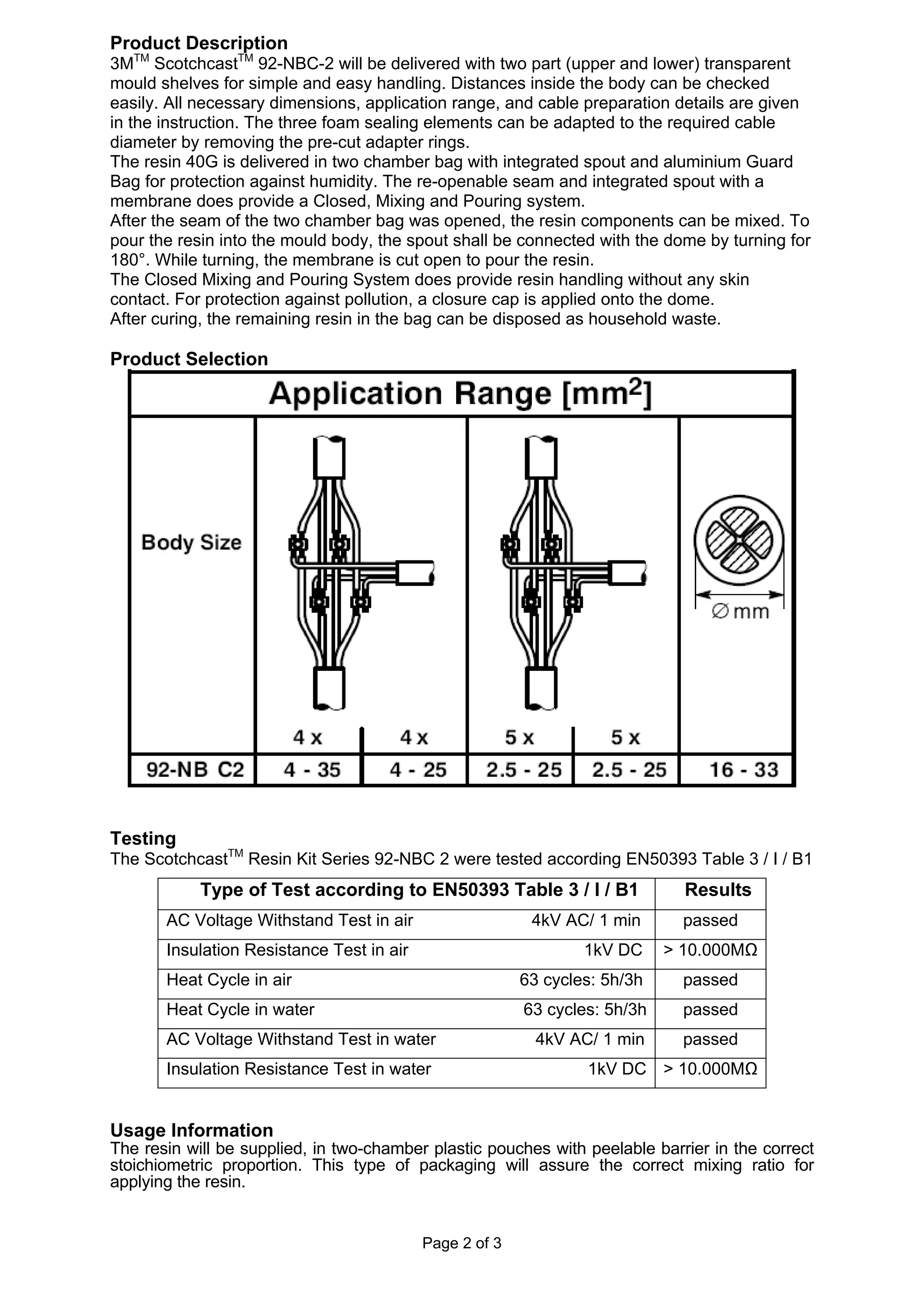 3M Scotchcast Branch LV Low Voltage Cable Joints - High Humidity ...