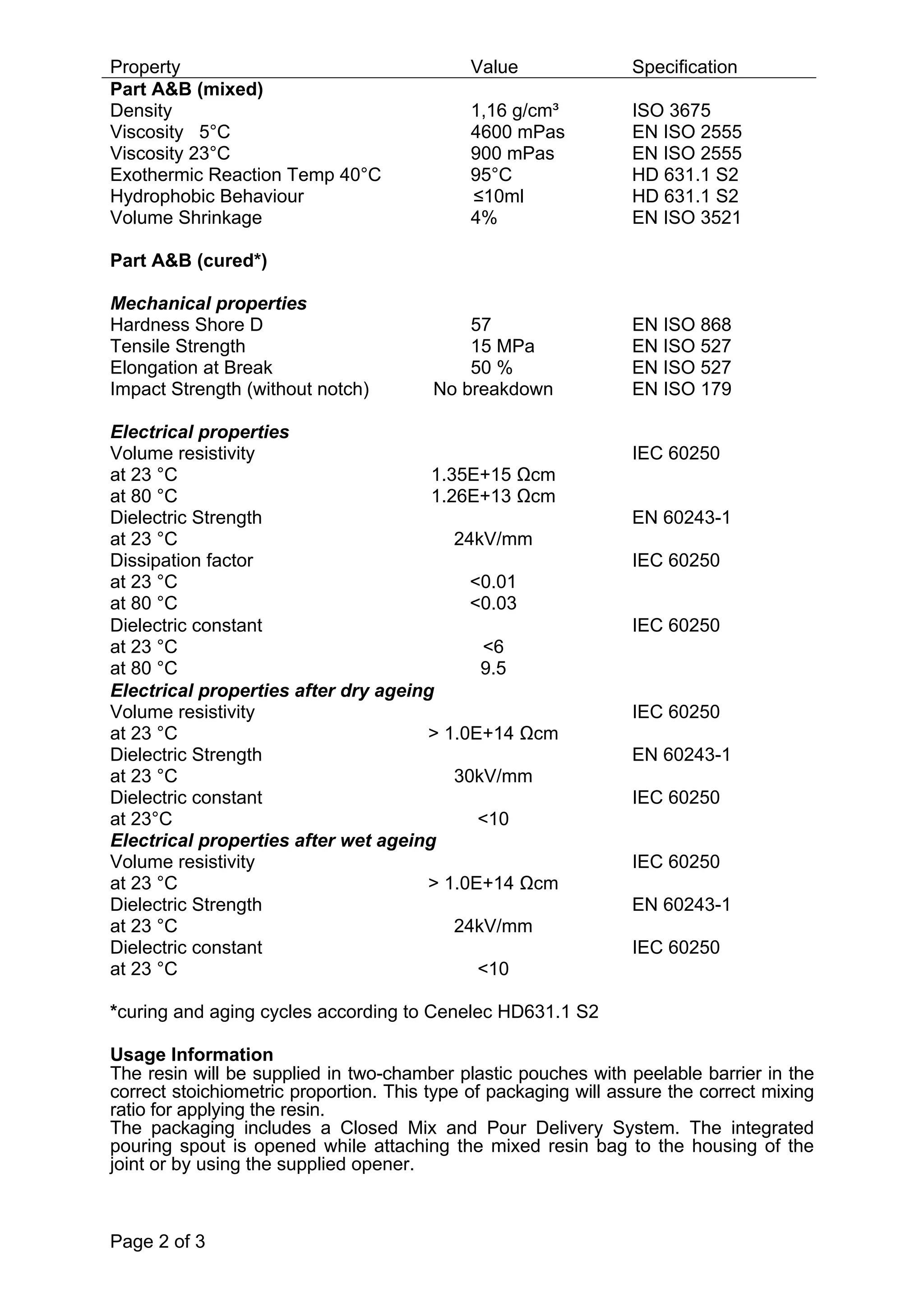 3M Scotchcast Resin - No. 40G Epoxy Resin | PDF