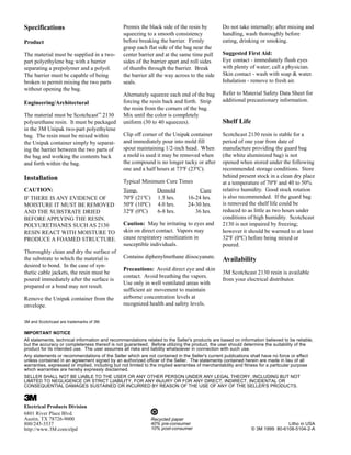 3M Scotchcast Resin - No. 2130 Flame Retardant Resin | PDF | Indoor ...