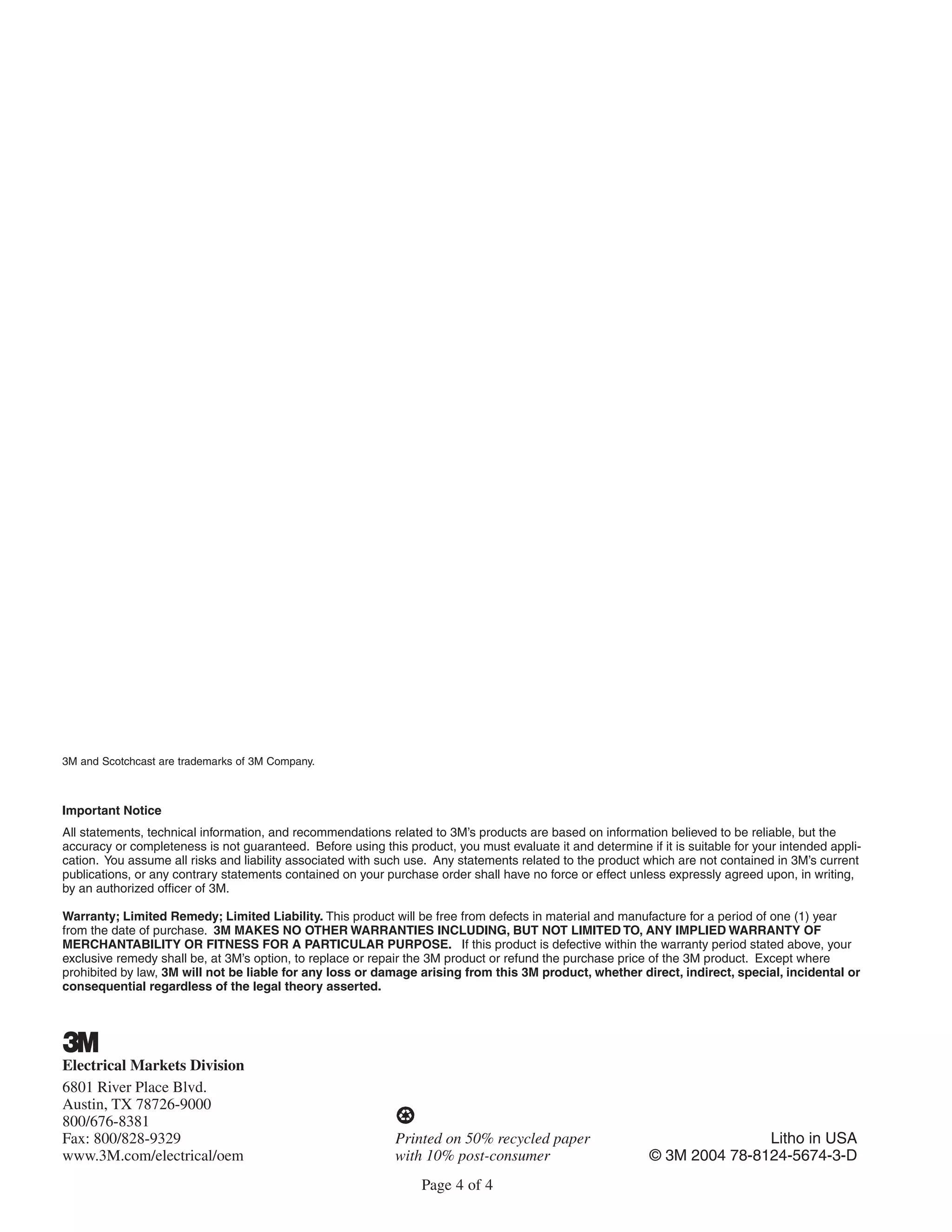 3M Scotchcast Resin, Epoxy Resin 10 | PDF