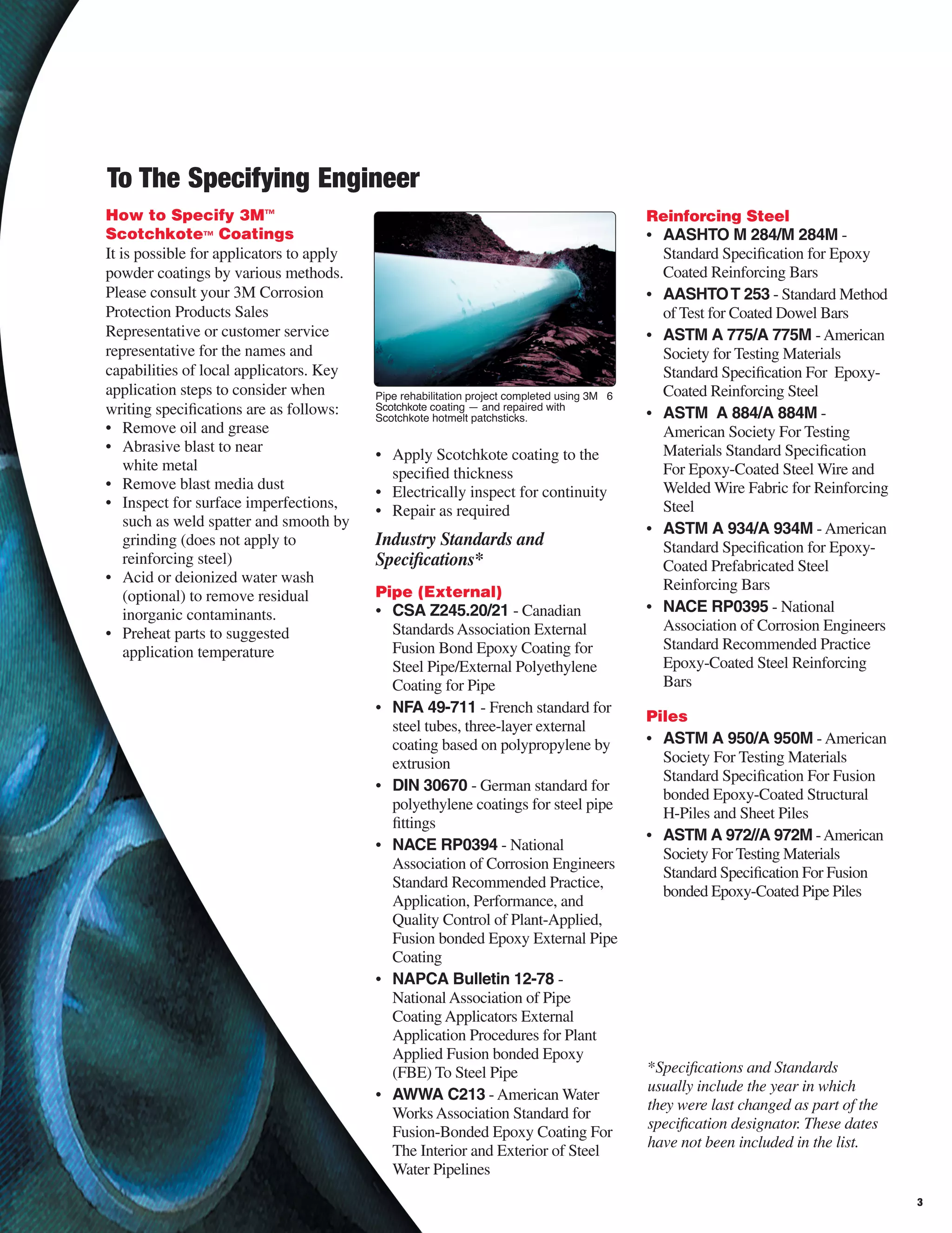 3 M Scotchkote Fusion Bonded Epoxy | PDF