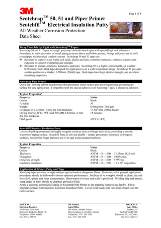 3M Scotchrap 51 Corrosion Protection Tape - 3M Scotch Electrical Tapes ...