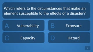 Understanding Vulnerability, Exposure, Capacity, and Hazard in Disaster ...