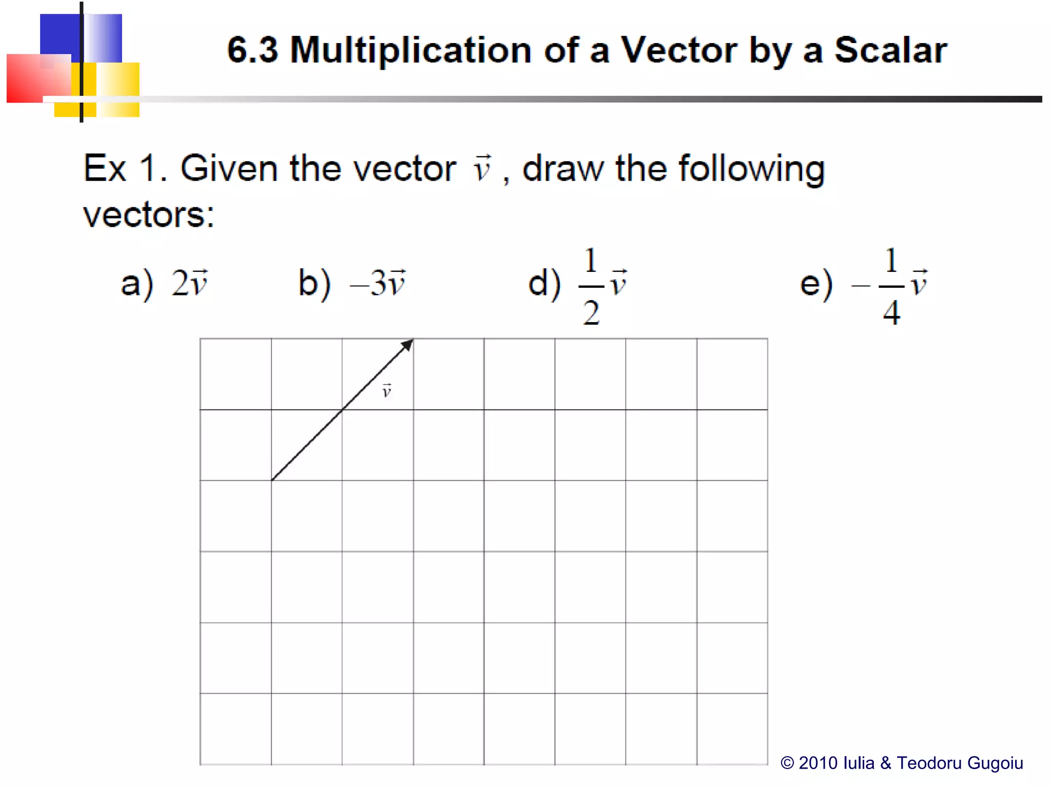 3 multiplication of_a_vector_by_a_scalar | PPT | Free Download