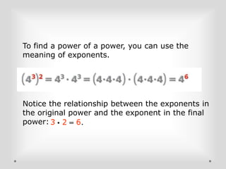 Multiplication Properties of Exponents | PPT