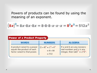 Multiplication Properties of Exponents | PPT
