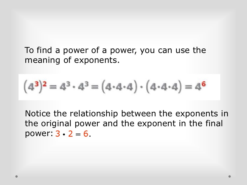 Multiplication Properties of Exponents
