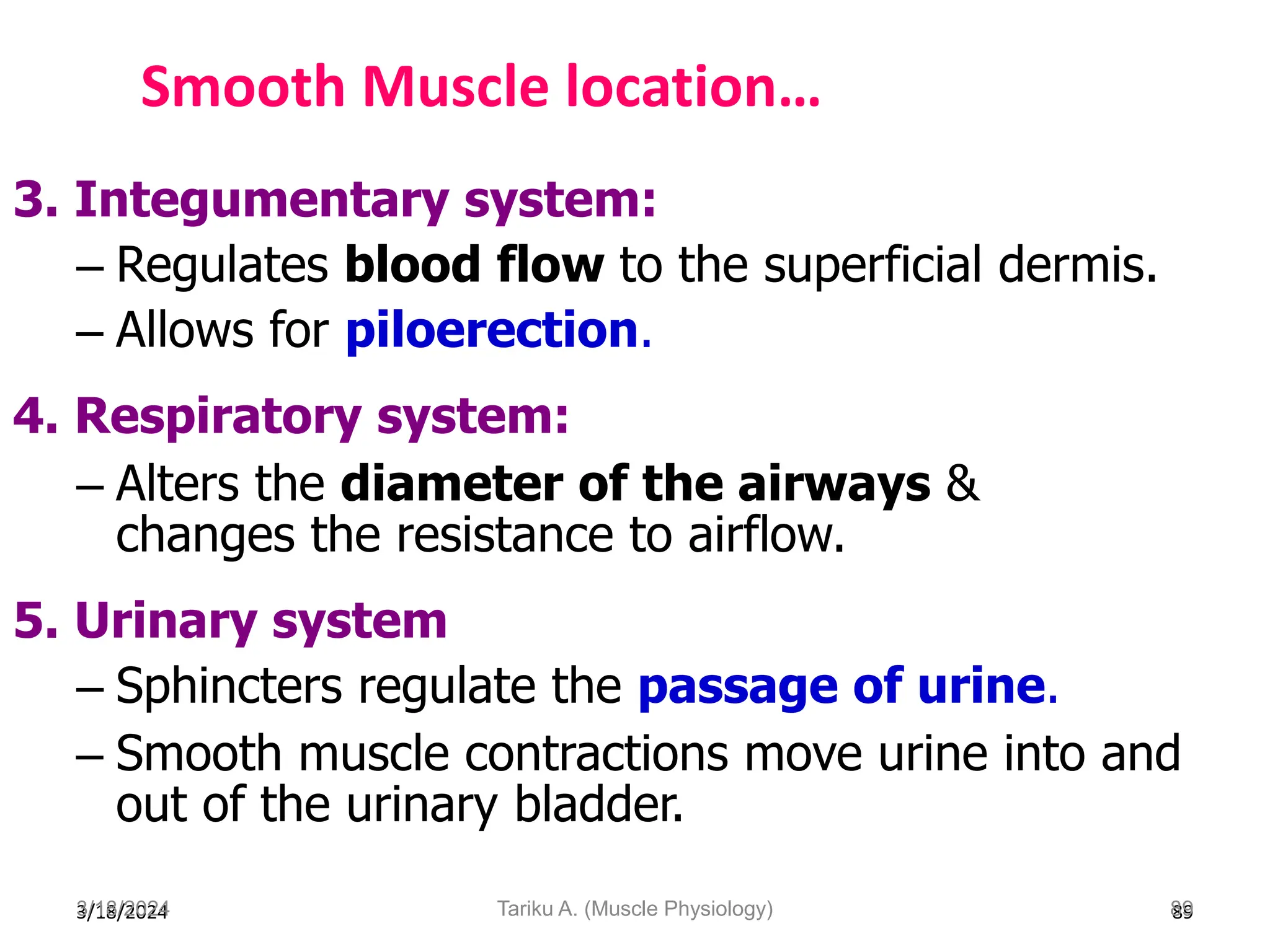 Muscle Physiology muscle is important tissue in maintenance of body ...