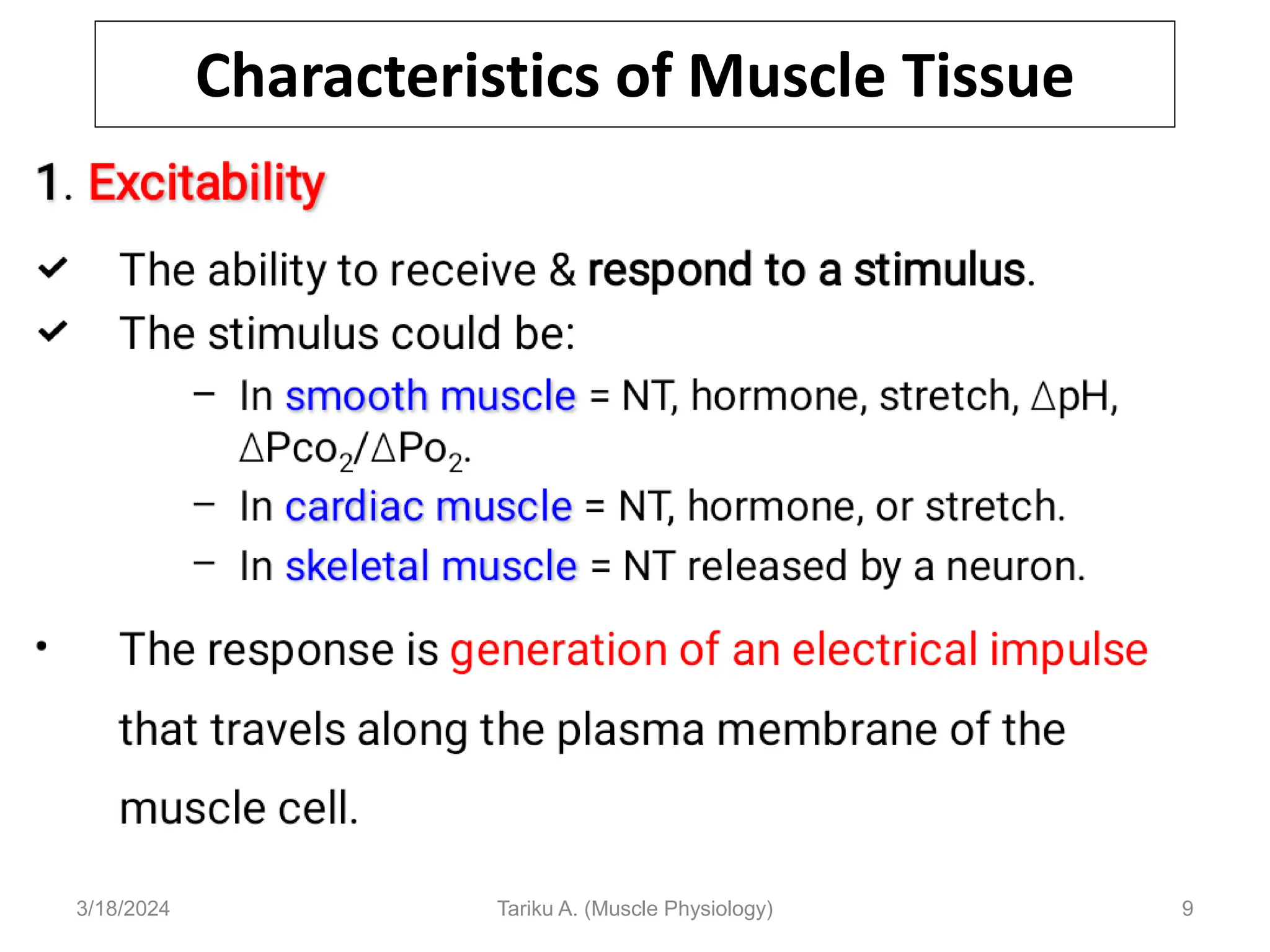 Muscle Physiology muscle is important tissue in maintenance of body ...