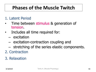 Muscle Physiology muscle is important tissue in maintenance of body ...