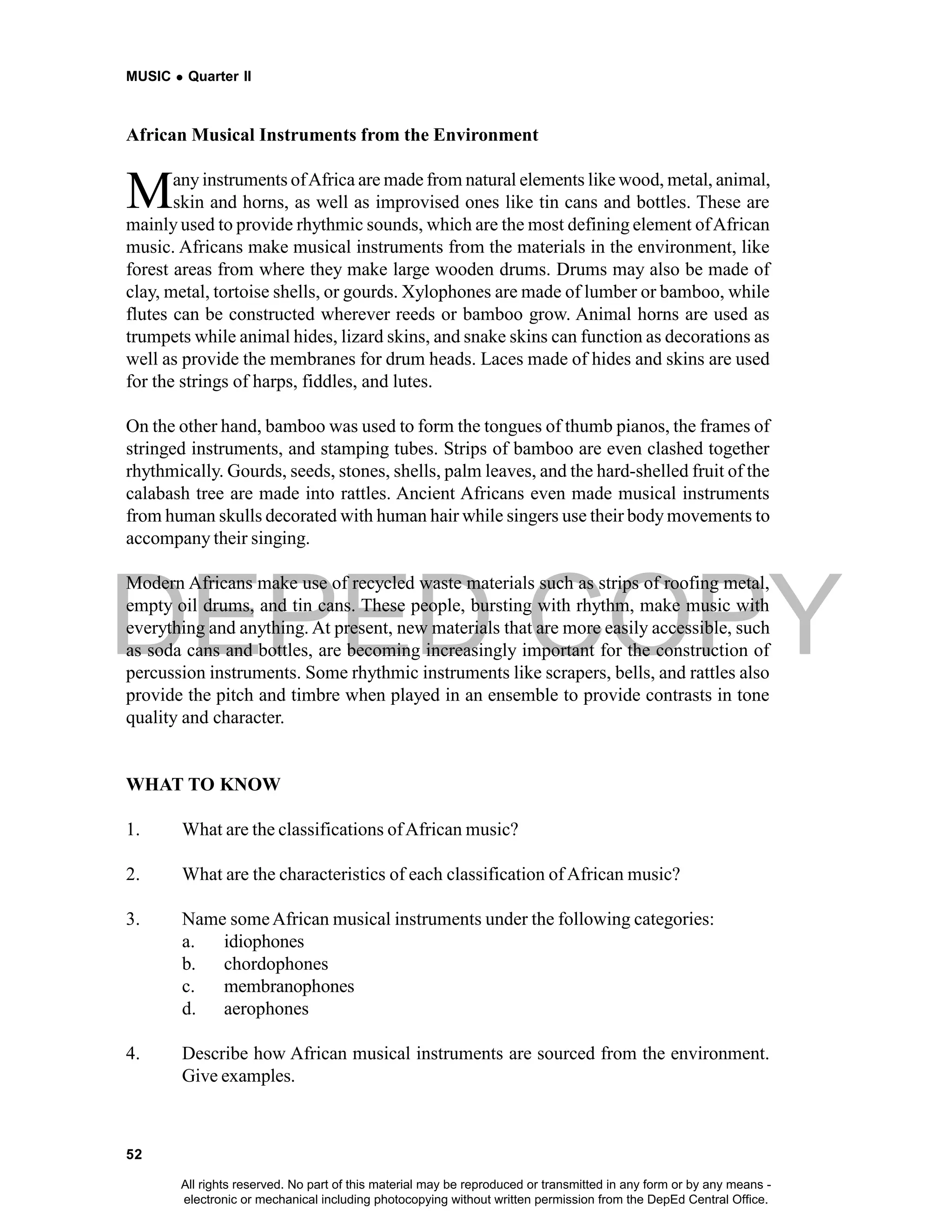 music grade 10 2nd quarter | PDF