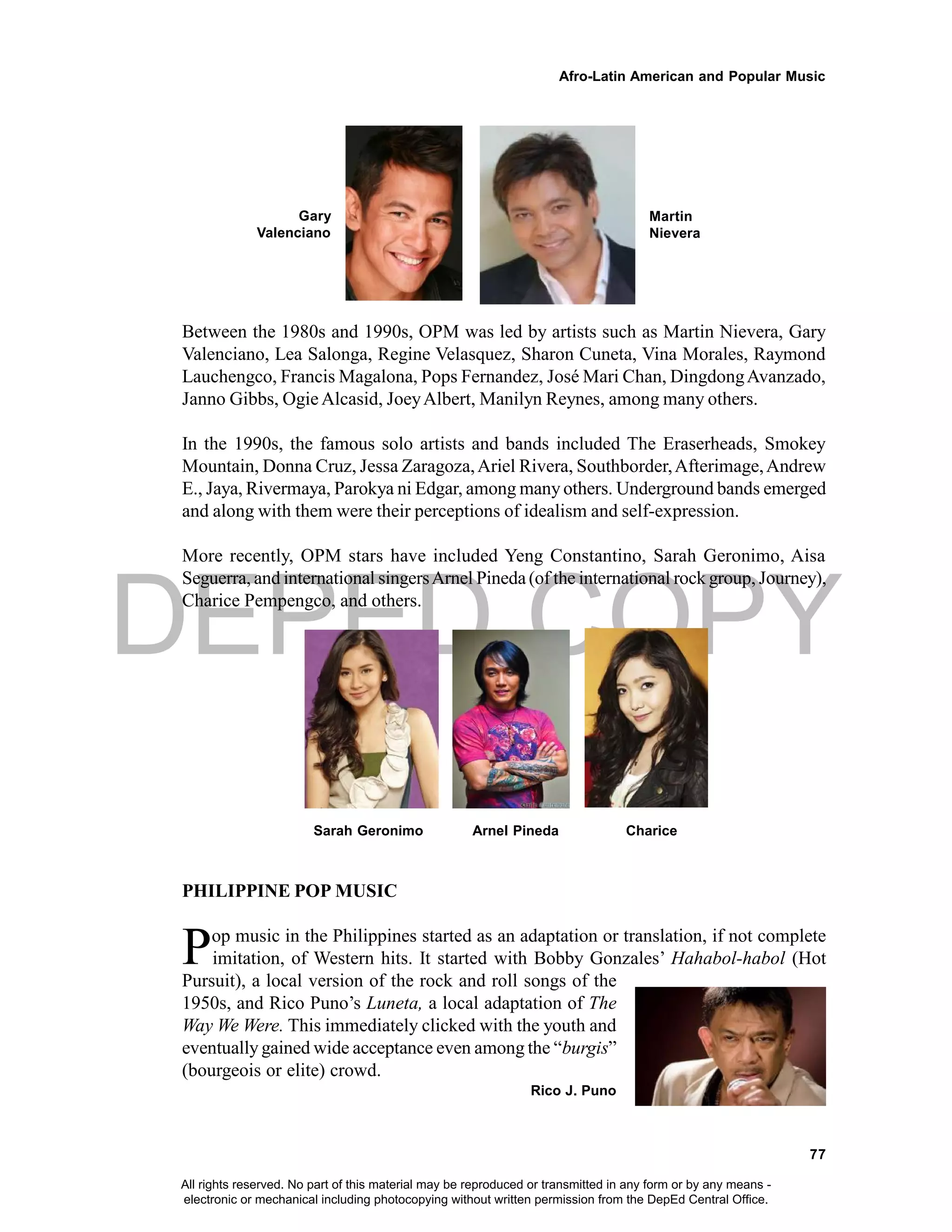 music grade 10 2nd quarter | PDF