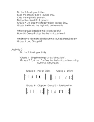 MAPEH 3 Music Learner's Manual 1st Quarter | PDF