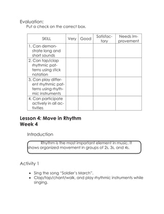MAPEH 3 Music Learner's Manual 1st Quarter | PDF