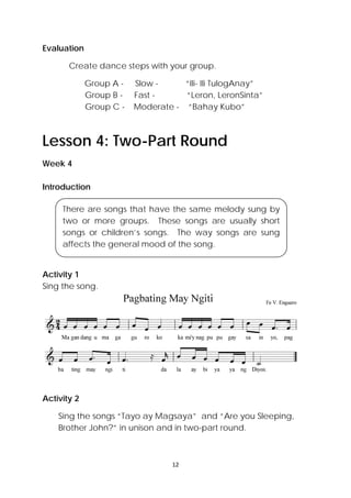 MAPEH 3 Music Learner's Manual 4th Quarter | PDF