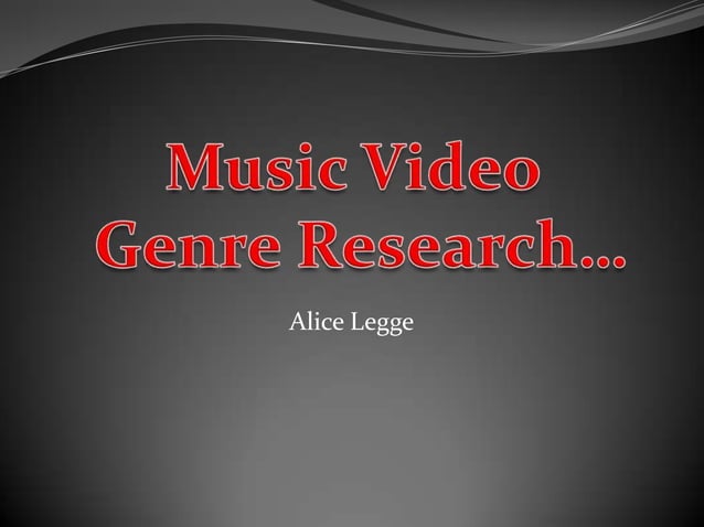 3) music video genre research | PPTX