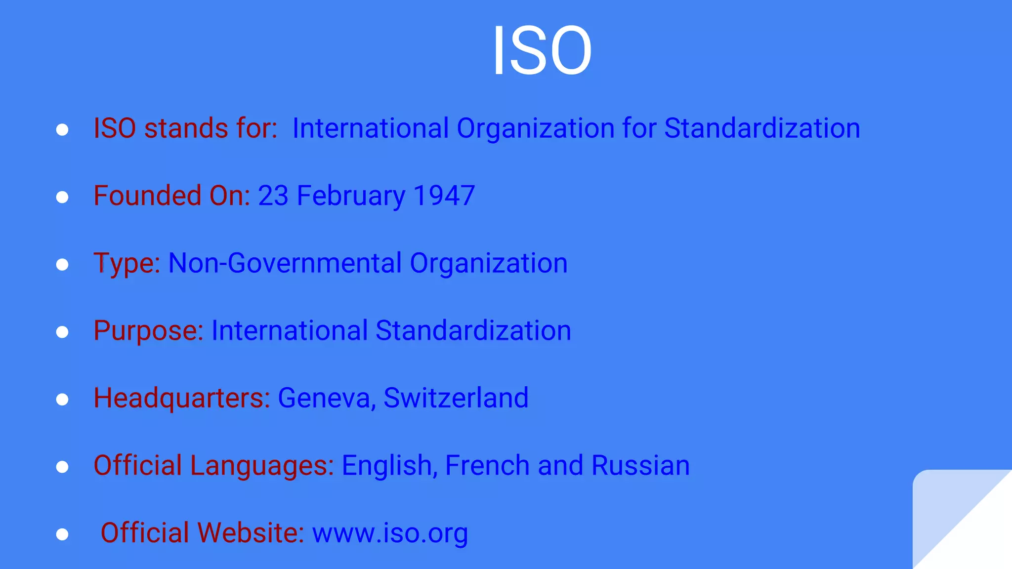 Brief history of ISO | PPTX