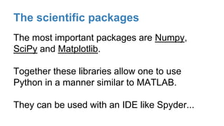 What is Python? An overview of Python for science. | PPTX
