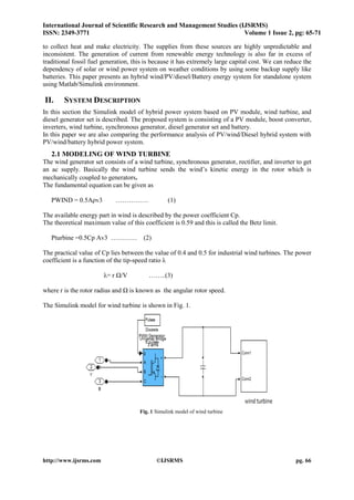 DESIGN AND MODELLING OF STANDALONE HYBRID POWER SYSTEM WITH MATLAB ...