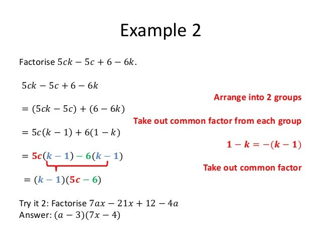 3 na 2.1 factorisation by grouping part 1