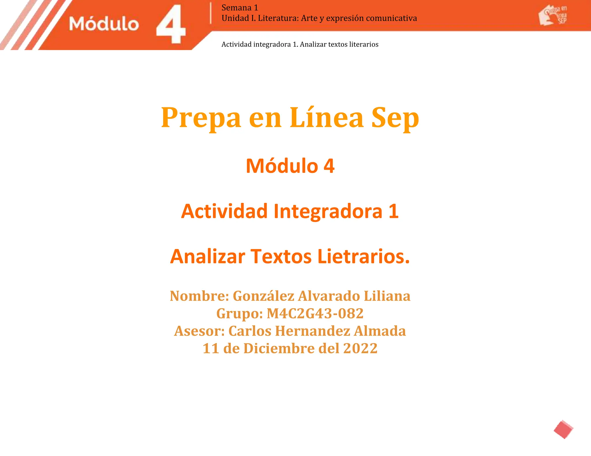 Actividad integradora 1 módulo 4 prepa en línea sep | DOCX
