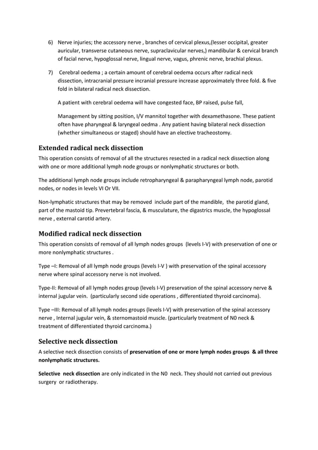 3)neck dissection | DOC | Thyroid Disorders | Endocrine and Metabolic ...