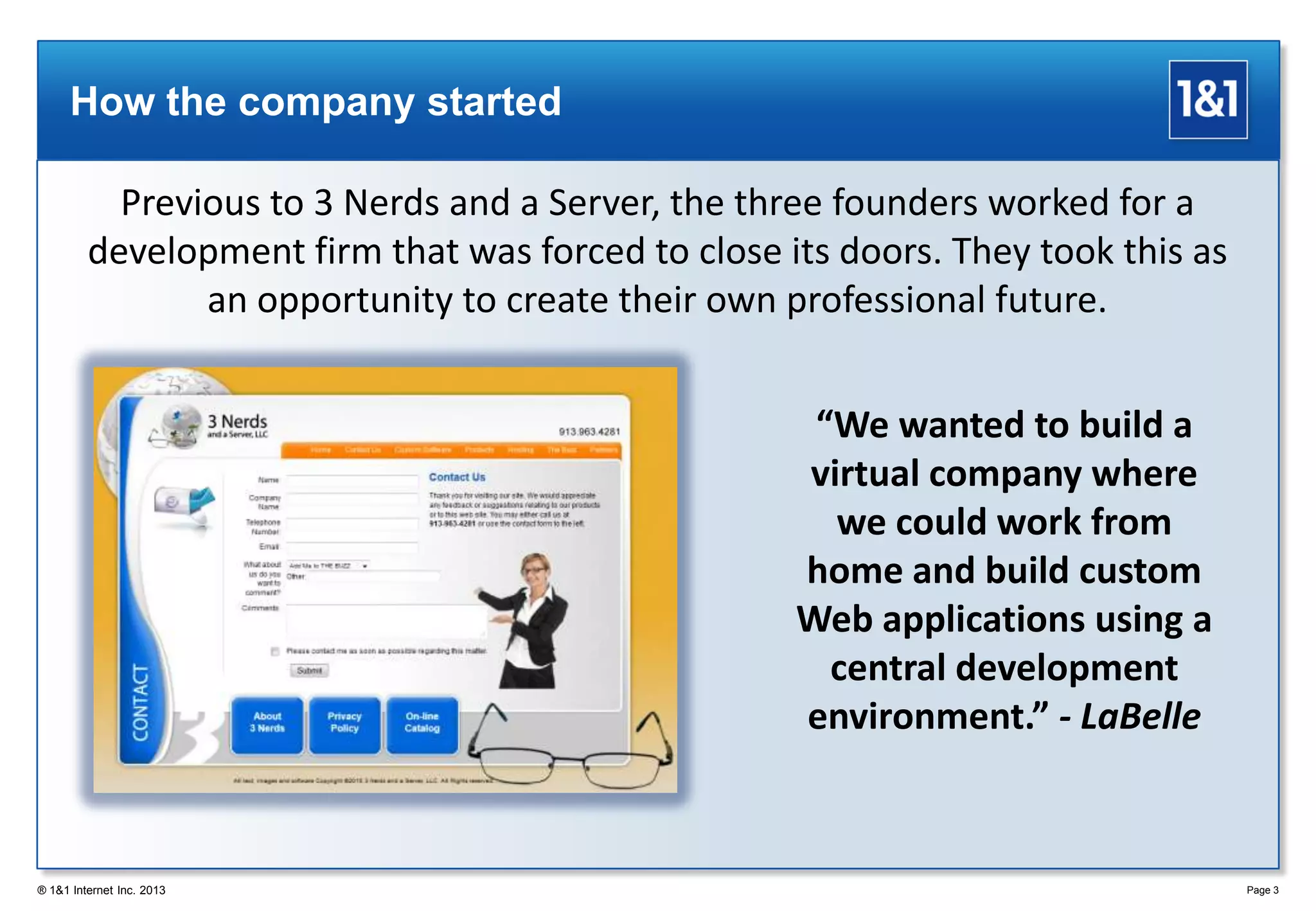 3 Nerds and a Server - 1and1 Case Study | PPT