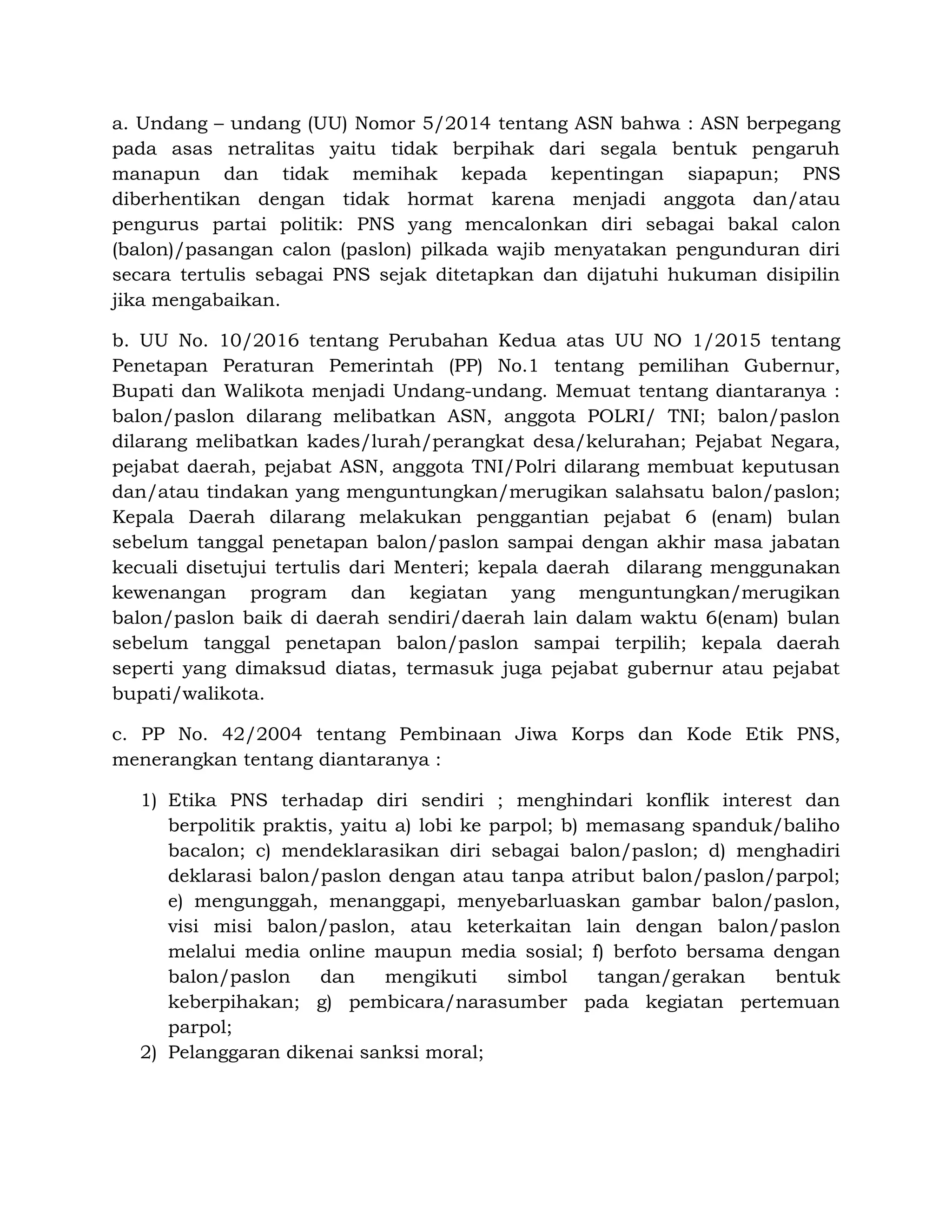 Netralitas ASN dalam Pilkada, Sebuah Keharusan! | PDF