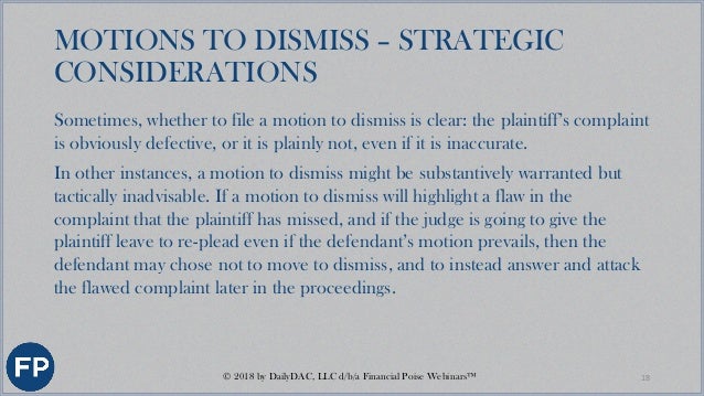 Dispositive Motions (Series: Newbie Litigator School - Part 1)