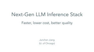 AI/ML Infra Meetup | A Faster and More Cost Efficient LLM Inference ...