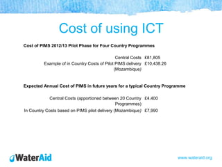 Monitoring and sustaining services: Lessons learned from WaterAid's ...