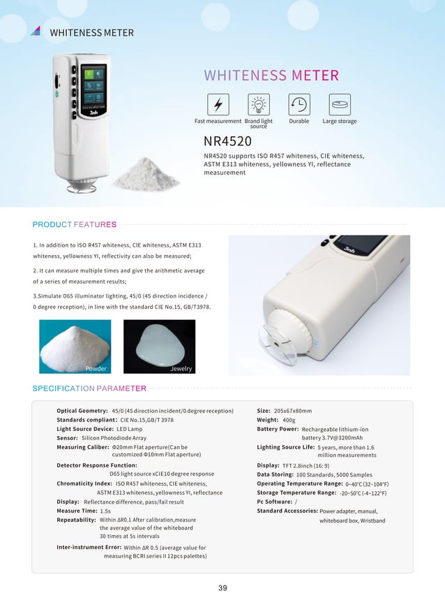 3nh Product CATALOGUE--Color Measurement Instruments Manufacturer | PDF