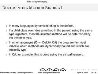 Static and Dynamic Behavior | PDF