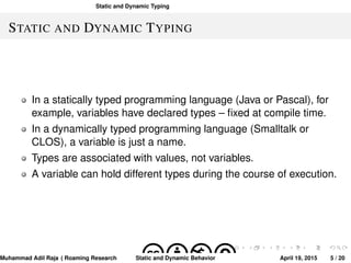 Static and Dynamic Behavior | PDF