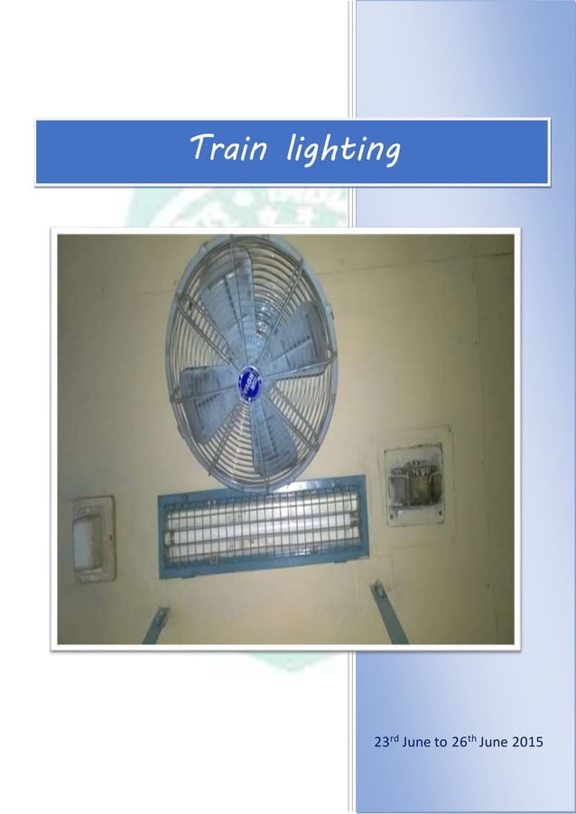 Vocational training Report (Train Lighting) | DOCX