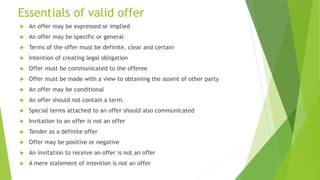 Offer and Accpetance | PPT