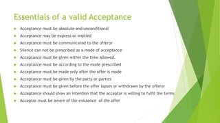 Offer and Accpetance | PPTX