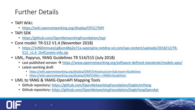 The Path to Open, Interoperable Optical Networking - "T-API Update" | PPT