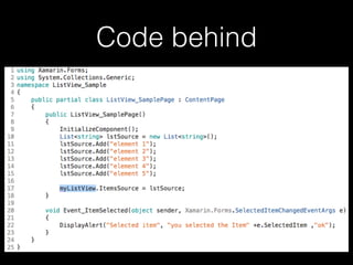 3 one minute Xamarin : Custom ListView | PPT