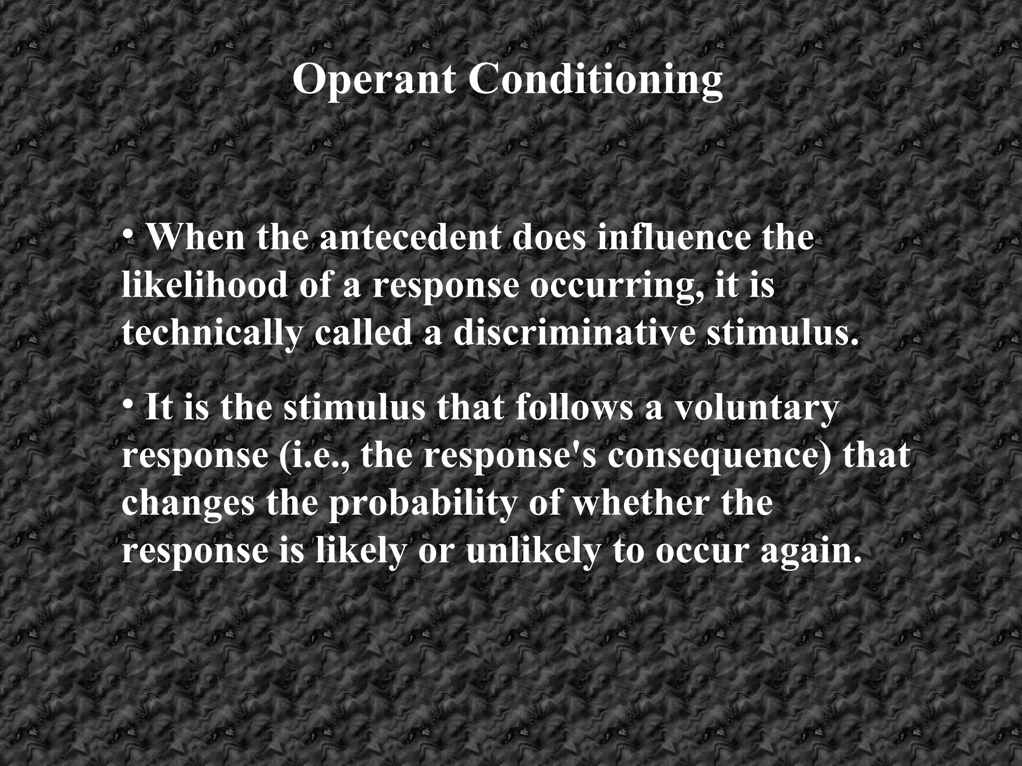 operant conditioning | PPT | Education