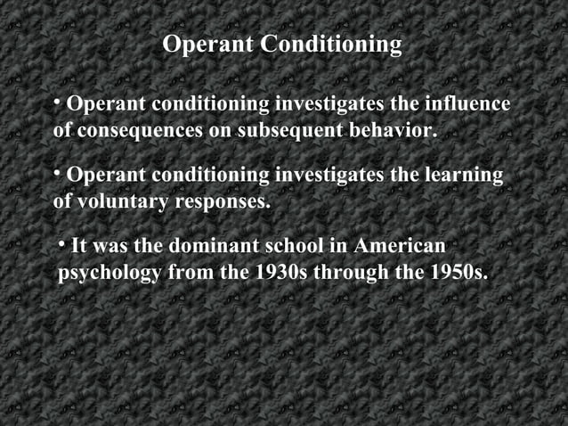 operant conditioning | PPT | Education