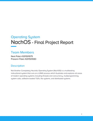Operating system NachOS | PDF