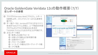 Oracle GoldenGate Veridata概要 | PDF | Databases | Computer Software and Applications