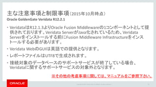 Oracle GoldenGate Veridata概要 | PDF | Databases | Computer Software and Applications